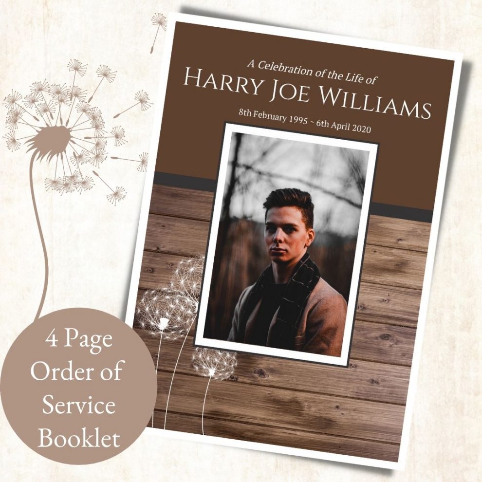 Order Of Service Booklet - Easy To Use Template - Saying Farewell